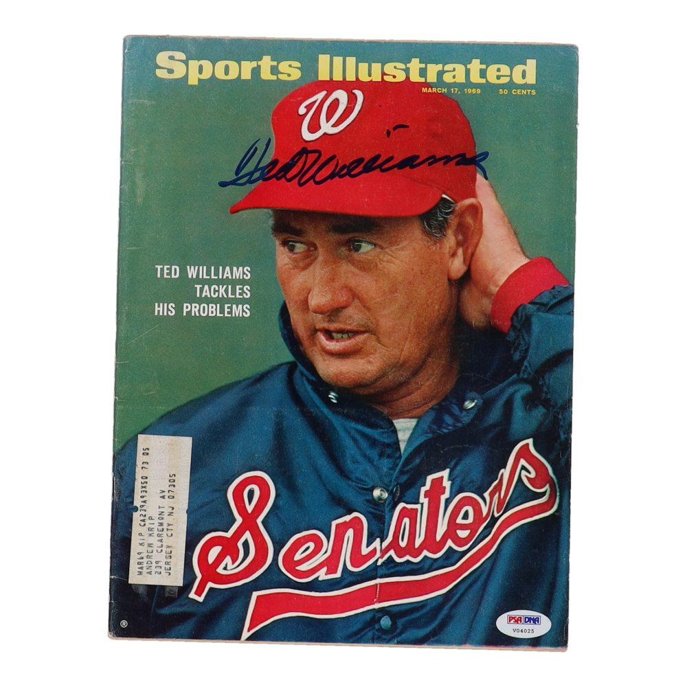 Ted Williams Signed 1969 Sports Illustrated Magazine (PSA) | Pristine ...
