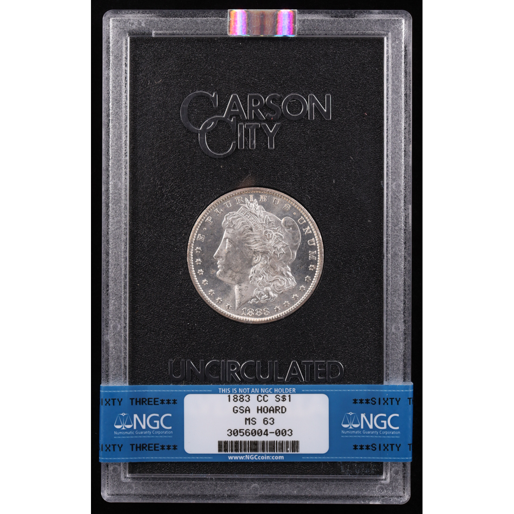1883-CC Morgan Silver $1 Dollar - Carson City - GSA Hoard (NGC MS63) | Pristine Auction