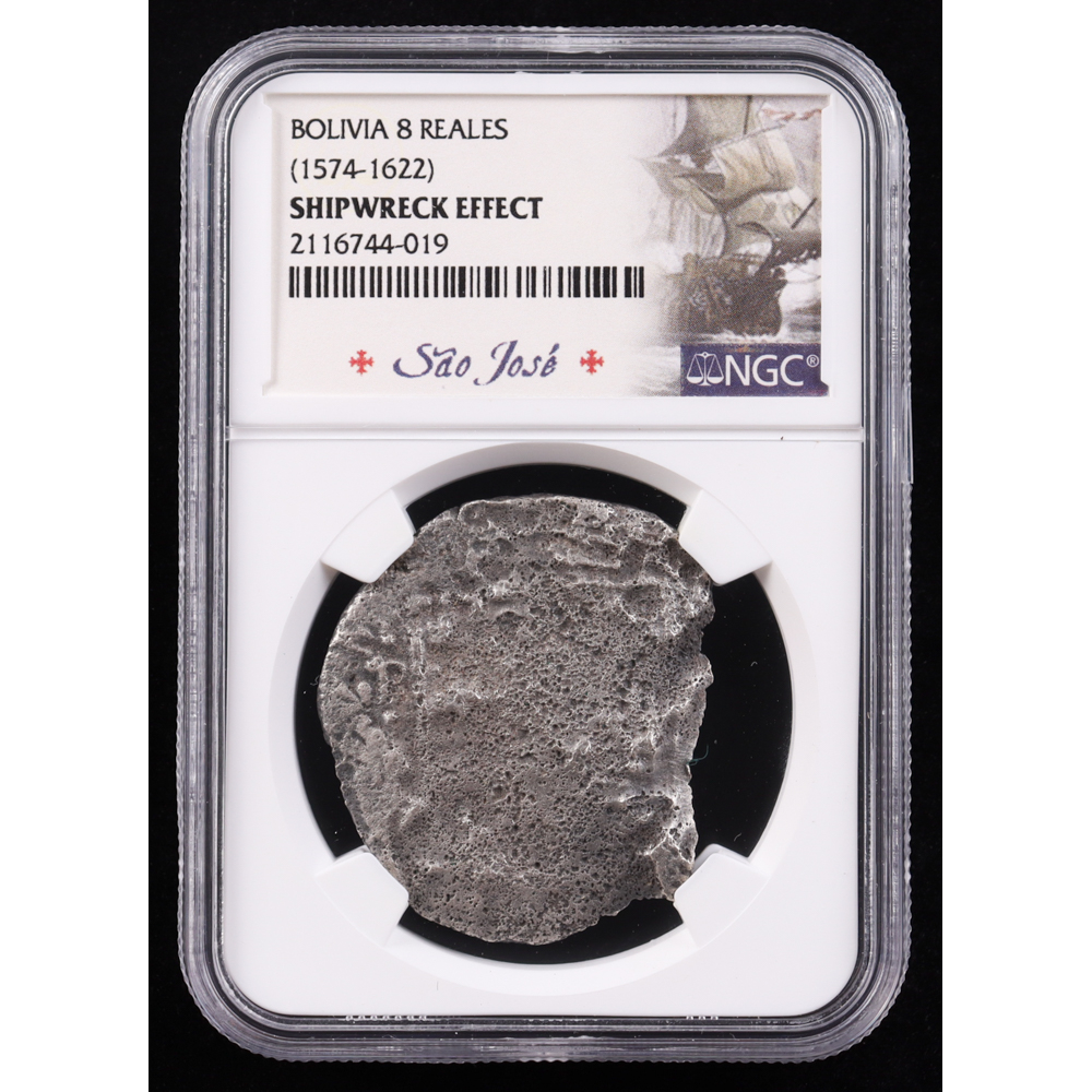 1574-1622 Bolivia 8 Reales - Spanish Colonial Cob Coin (NGC Shipwreck ...