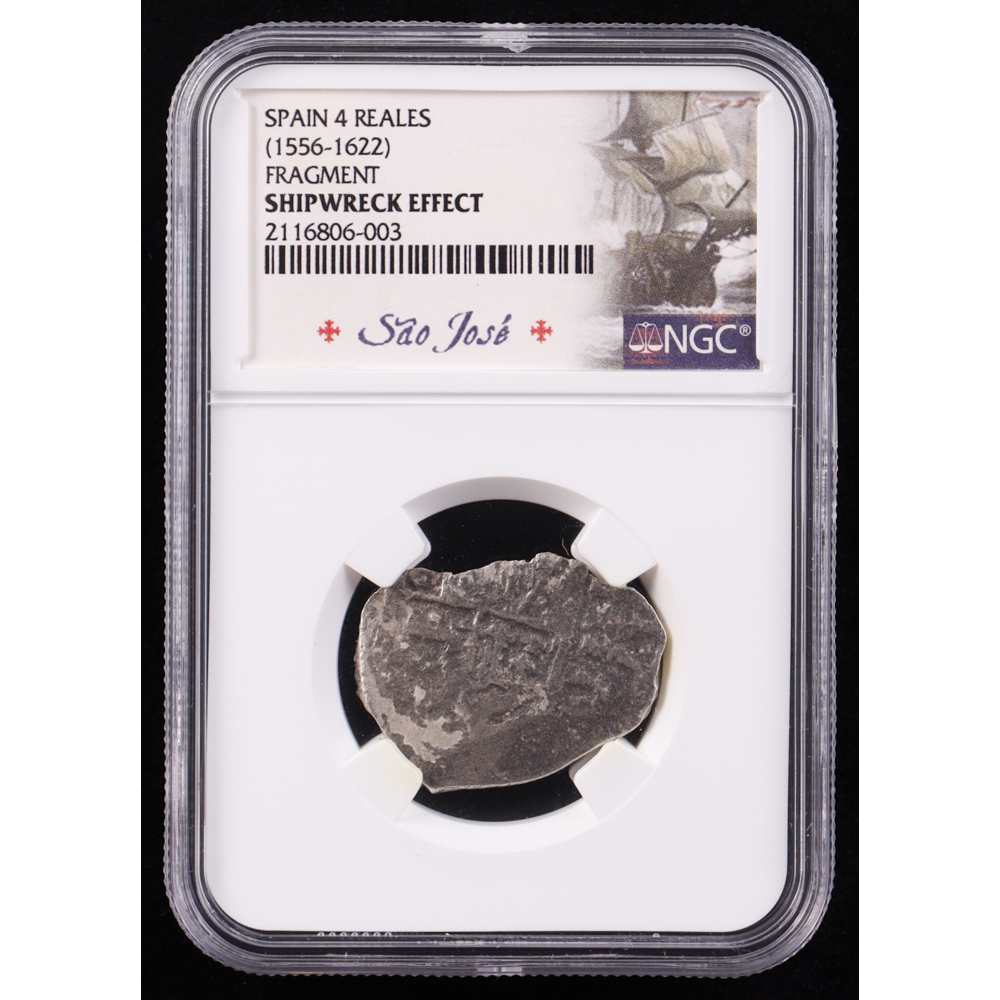 1556-1622 Spain 4 Reales - Spanish Colonial Cob Coin (NGC Shipwreck ...
