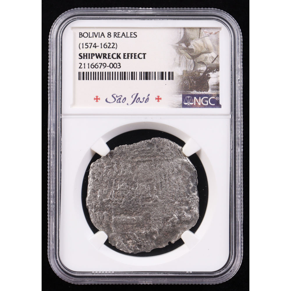 1574-1622 Bolivia 8 Reales - Spanish Colonial Cob Coin (NGC Shipwreck ...