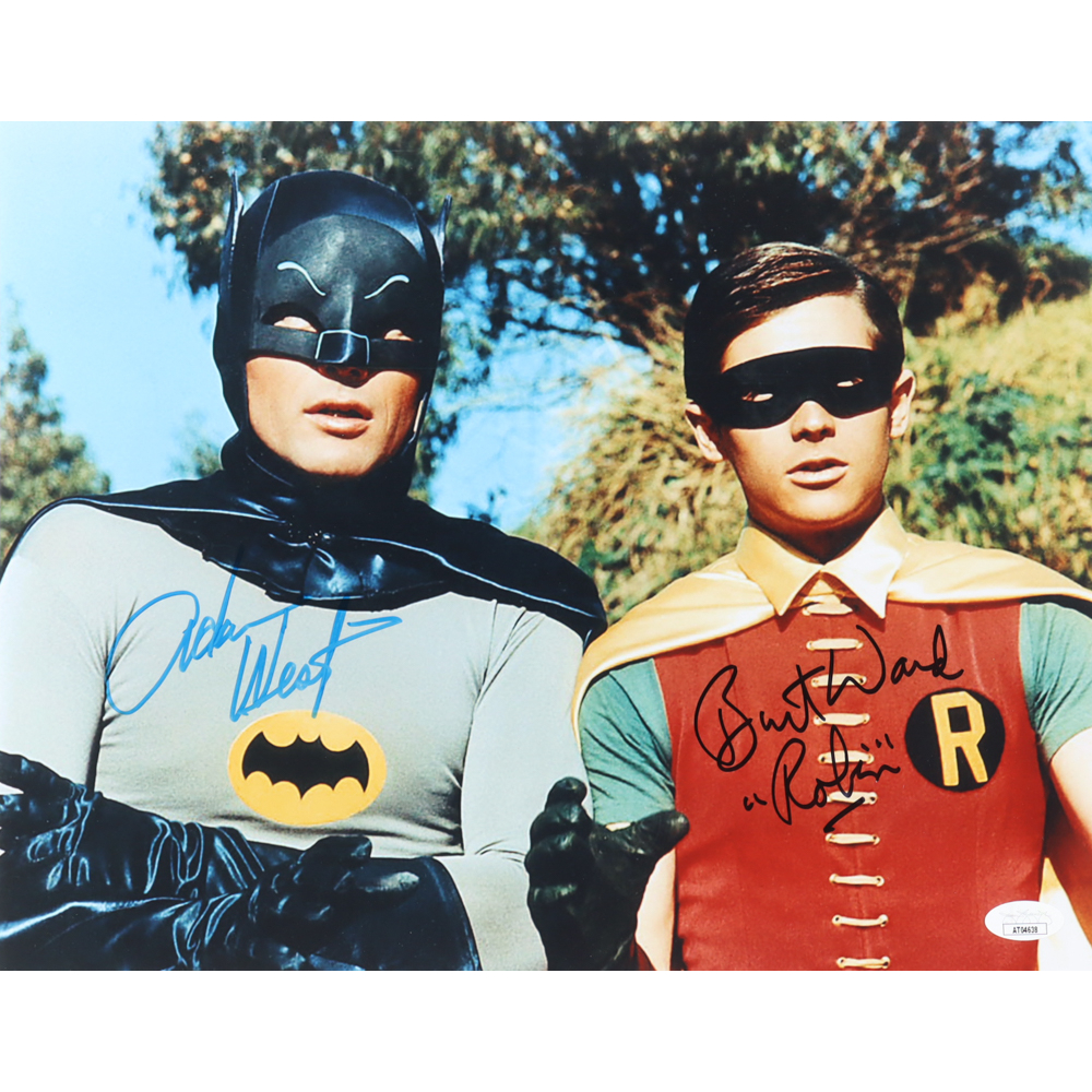 Adam West & Burt Ward Signed "Batman" 11x14 Photo Inscribed "Robin ...