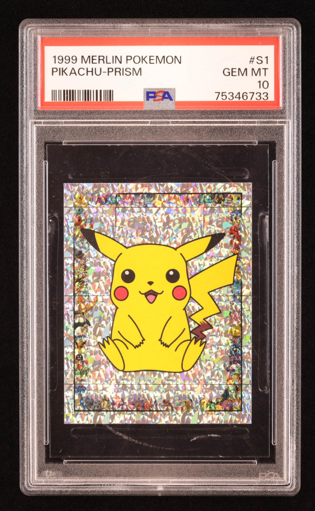 Pikachu 1999 Merlin Pokemon Album Stickers #S1 (PSA 10) | Pristine Auction