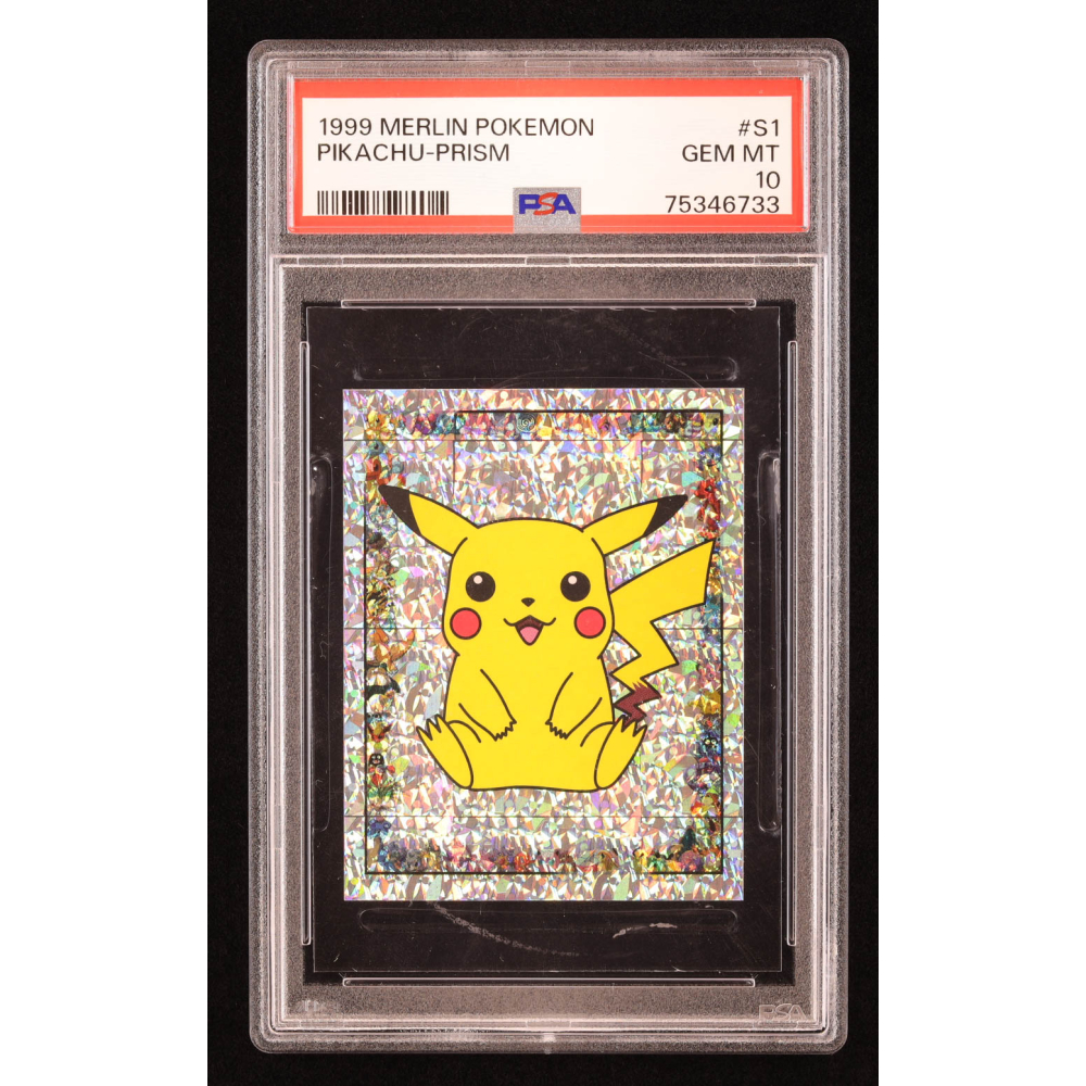 Pikachu 1999 Merlin Pokemon Album Stickers #S1 (PSA 10) | Pristine Auction