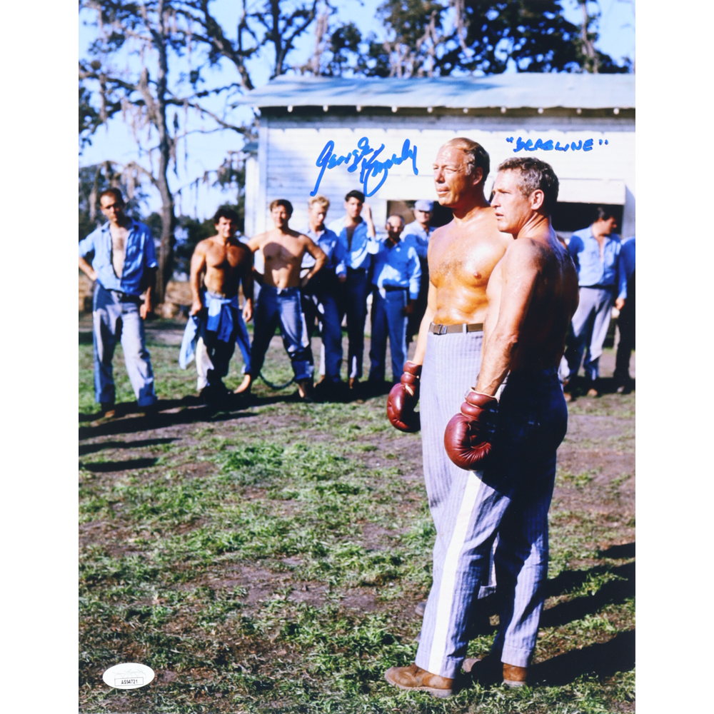 George Kennedy Signed "Cool Hand Luke" 11x14 Photo inscribed "Dragline ...