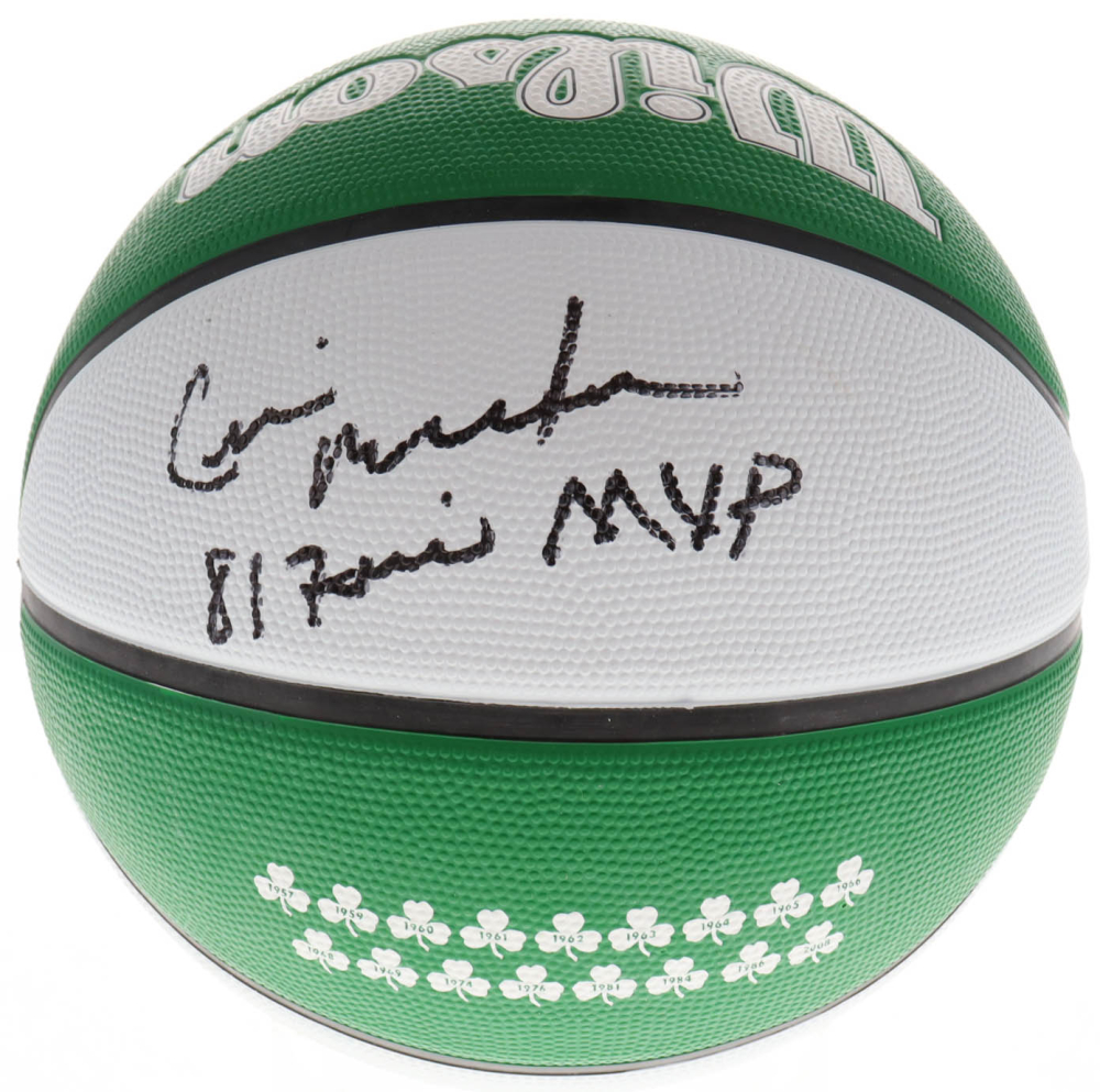 Cedric Maxwell Signed Celtics Logo Basketball Inscribed "81 Finals MVP ...