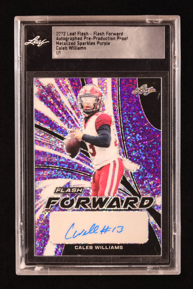 Caleb Williams 2022 Leaf Flash Flash Forward Autographs Metalized ...