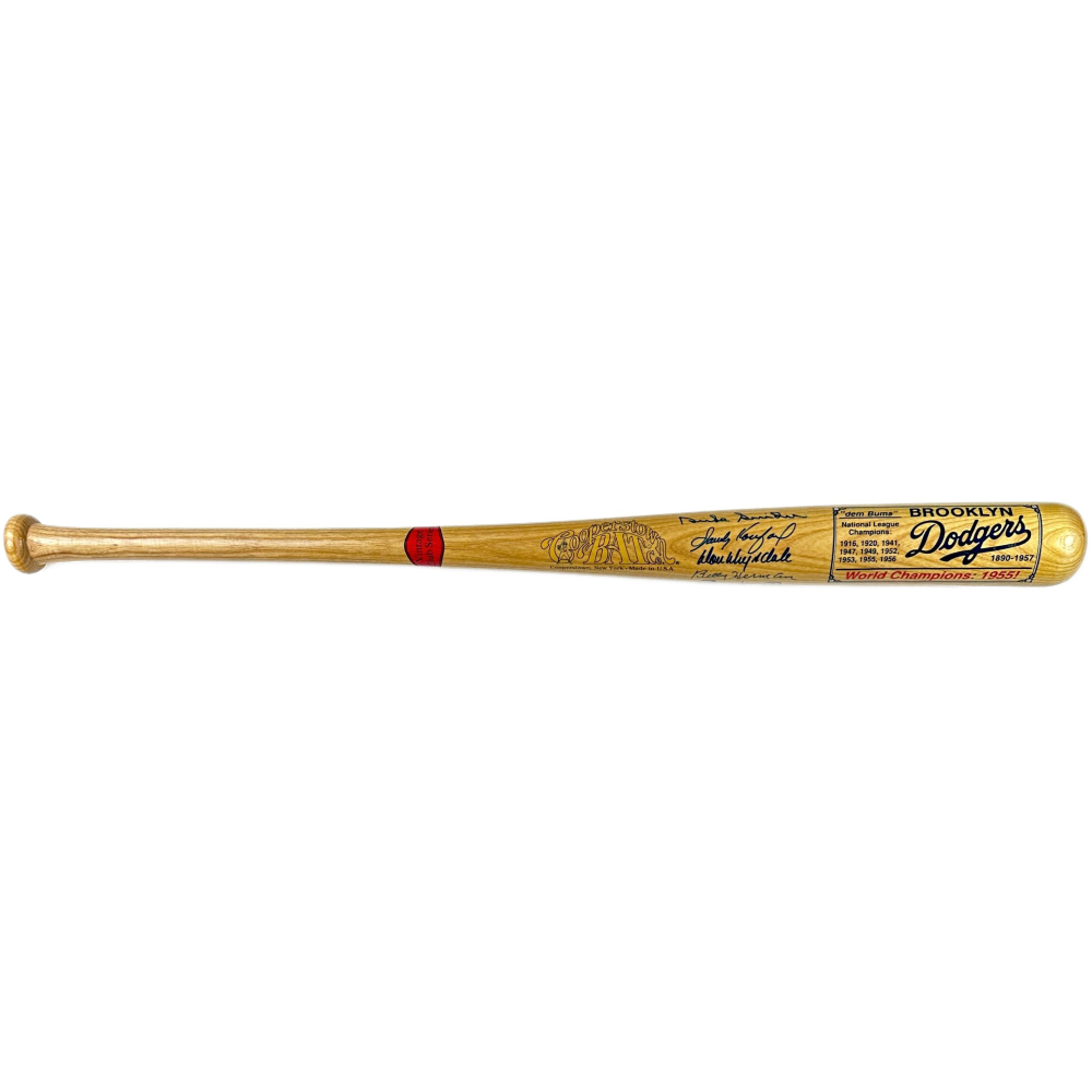 Dodgers Hall of Famers Cooperstown Commemorative Baseball Bat Signed By ...
