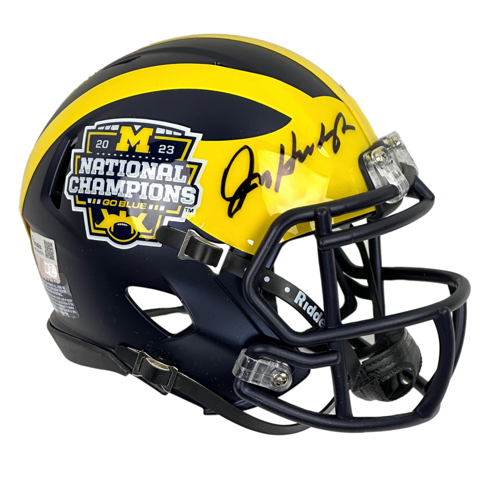 Jim Harbaugh Signed Michigan Wolverines 2024 National Champions Speed ...