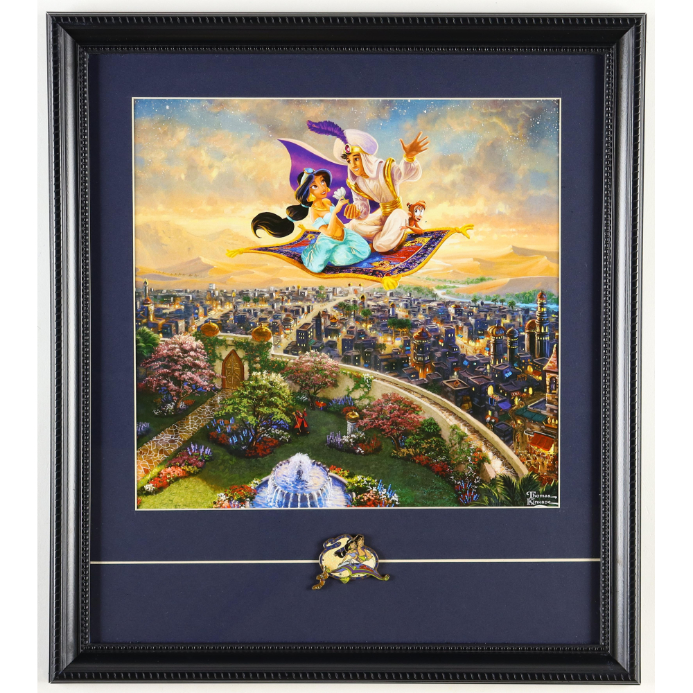 Thomas Kinkade "Aladdin" Custom Framed Print Display With Sparkle ...