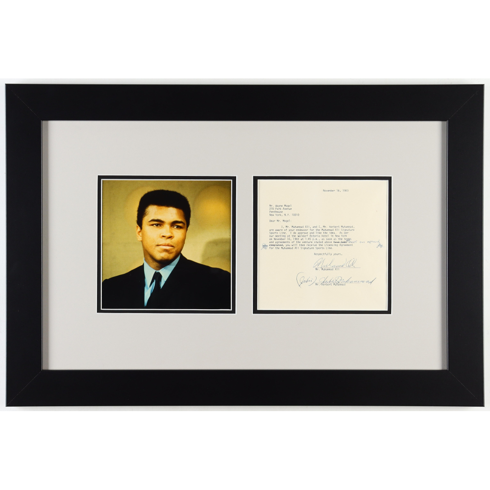 Muhammad Ali Signed Original 1983 Signature Sports Line Agreement ...