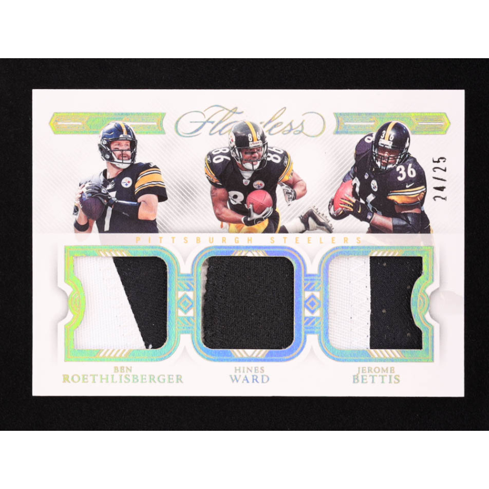 Ben Roethlisberger / Hines Ward / Jerome Bettis 2022 Panini Flawless ...