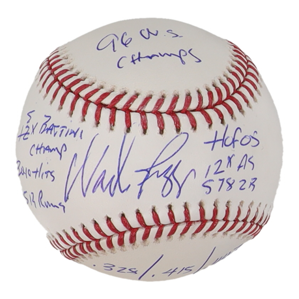 Wade Boggs Signed OML Baseball with Multiple Career Stat Inscriptions ...