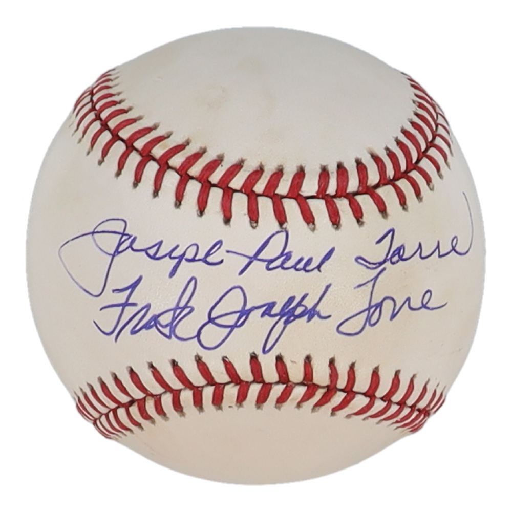Joe Torre & Frank Torre Signed ONL Baseball (JSA) | Pristine Auction