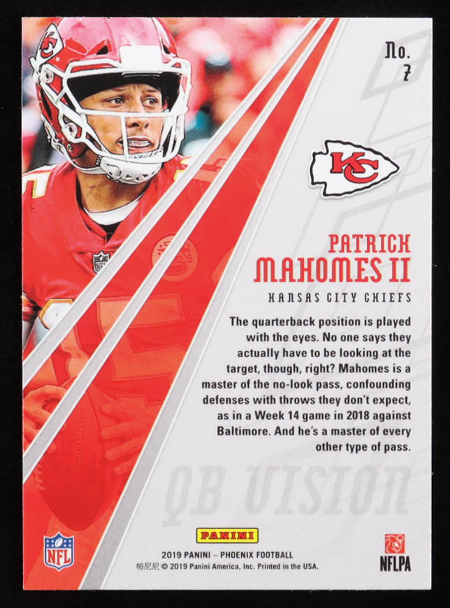 Patrick Mahomes II 2019 Panini Phoenix QB Vision #7 | Pristine Auction