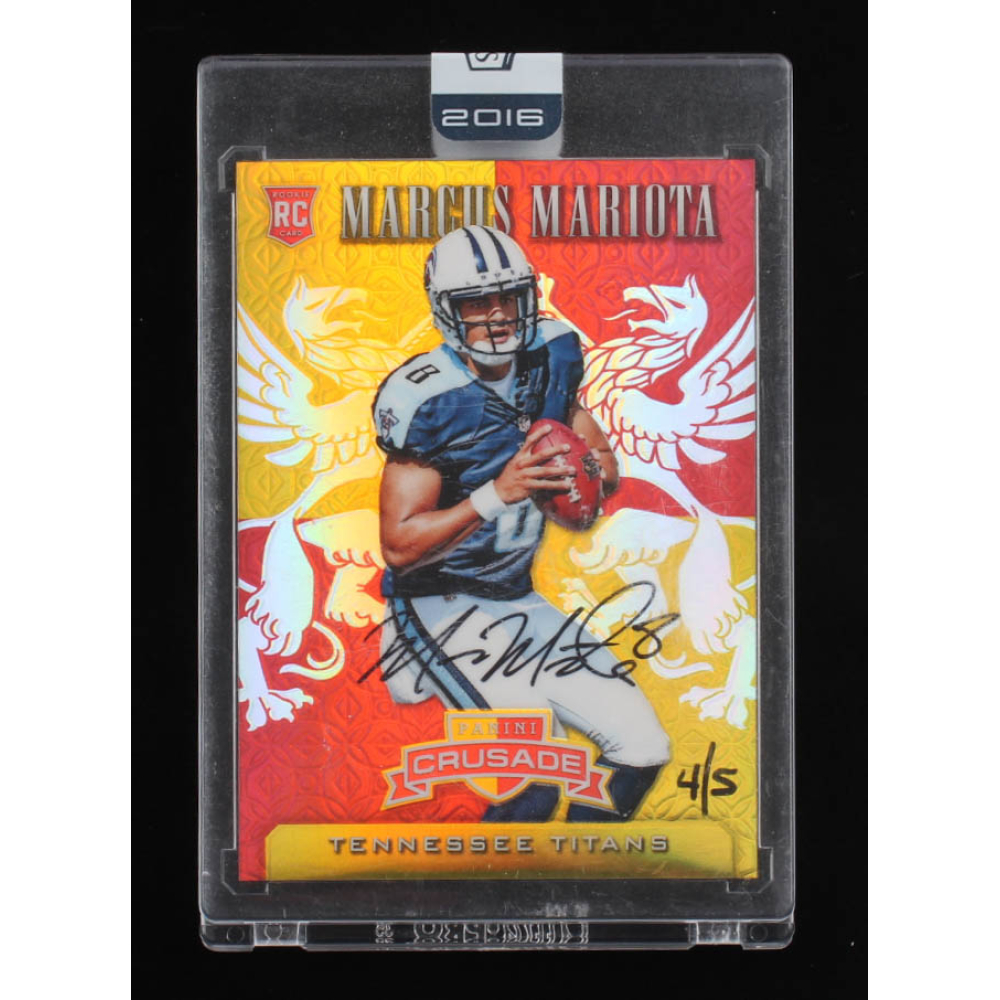 Marcus Mariota 2015 Panini Rookies & Stars Crusade Signatures Red ...