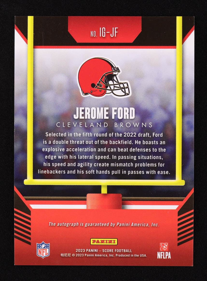 Jerome Ford 2023 Score It's Good! Graphs #20 | Pristine Auction