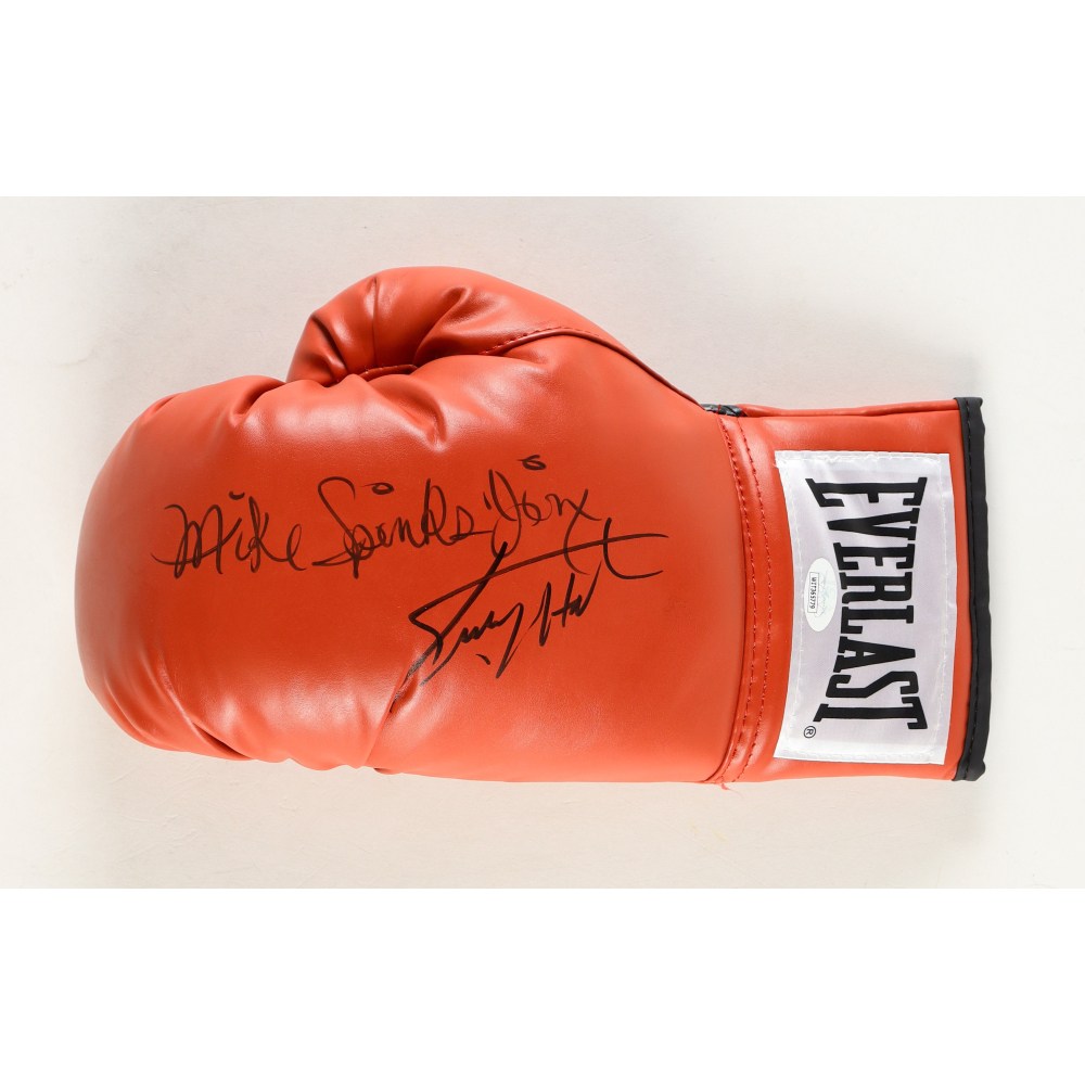 Michael Spinks & Larry Holmes Signed Everlast Boxing Glove Inscribed ...
