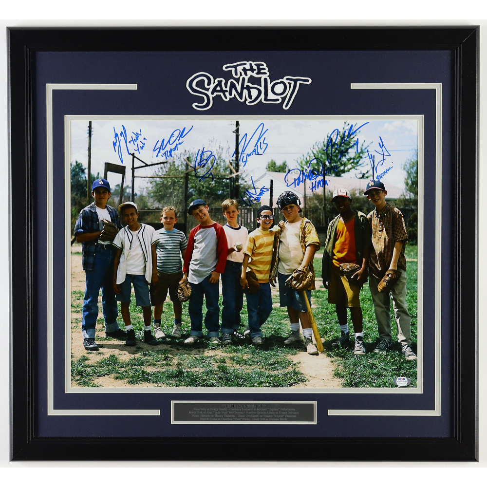 "The Sandlot" Custom Framed Photo Cast-Signed by (8) with Patrick Renna ...
