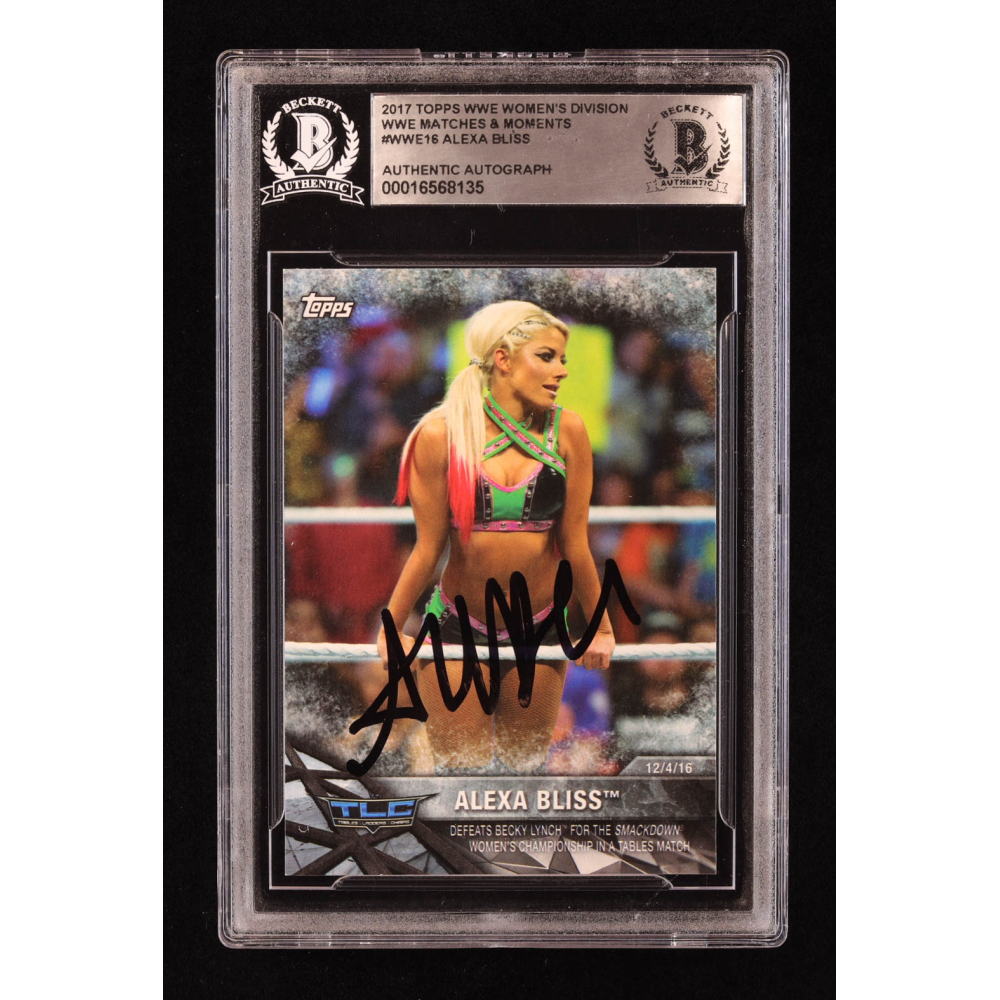 Alexa Bliss Signed 2017 Topps WWE Women's Division WWE Matches and ...