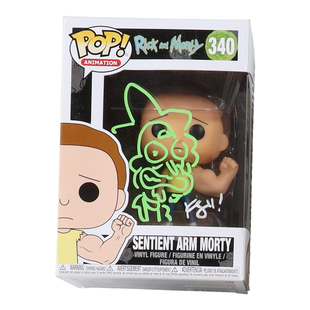 Kyle Starks Signed "Rick and Morty" #340 Sentient Arm Morty Funko Pop ...
