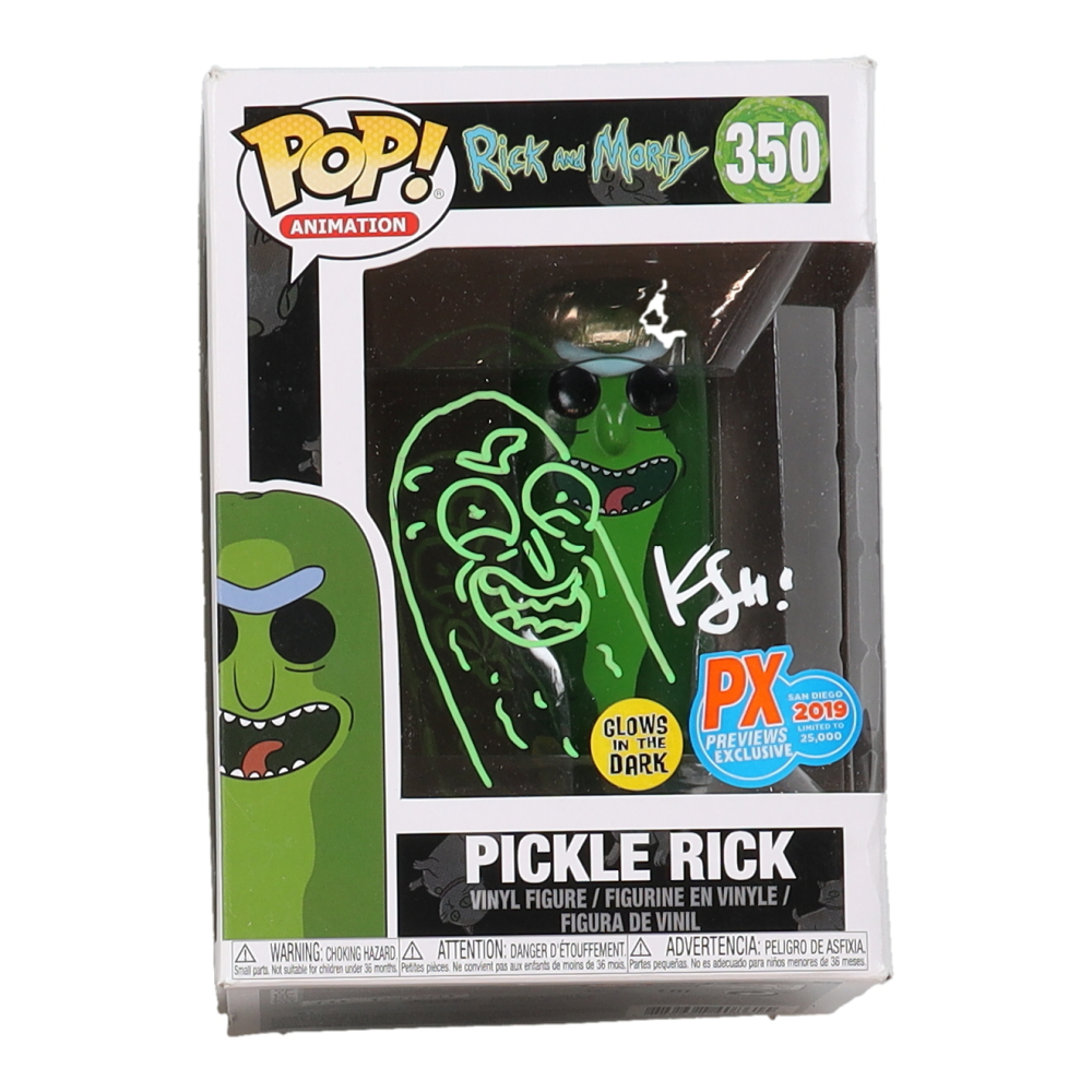 Kyle Starks Signed "Rick and Morty" #350 Pickle Rick Funko Pop! Vinyl ...