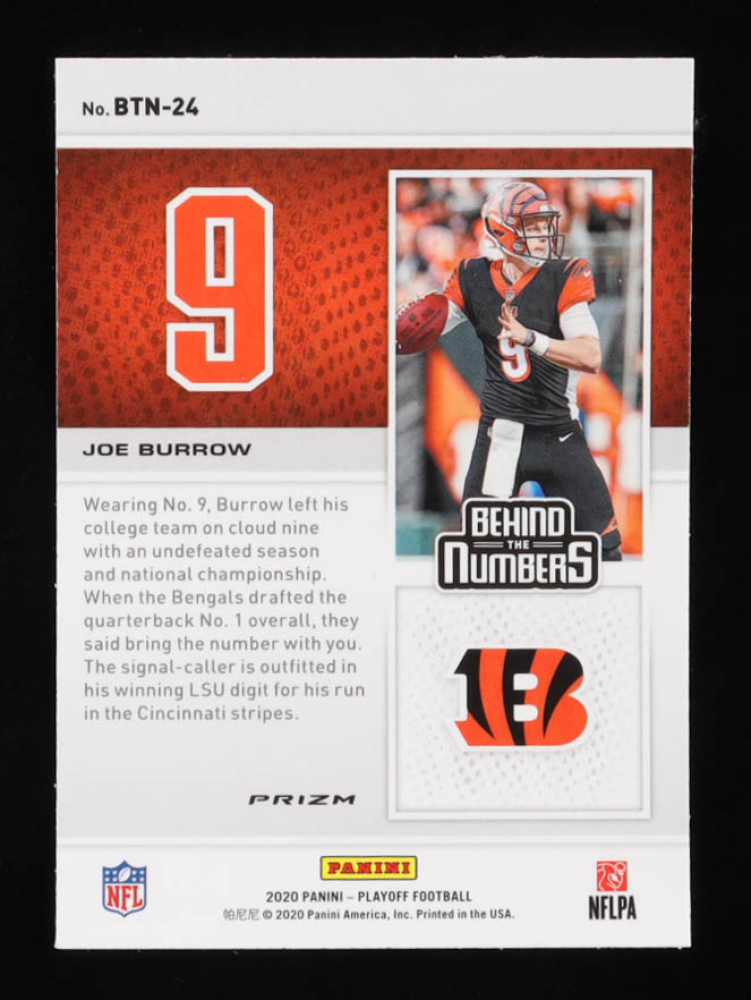 Joe Burrow 2020 Playoff Behind the Numbers Silver #24 RC | Pristine Auction
