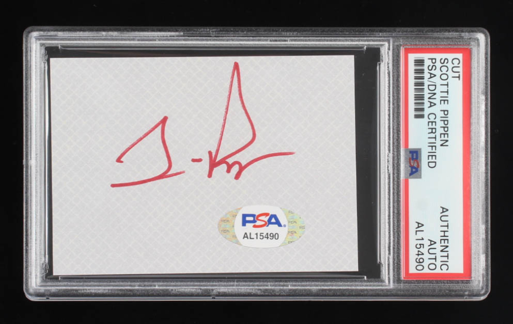 Scottie Pippen Signed Cut (PSA) | Pristine Auction