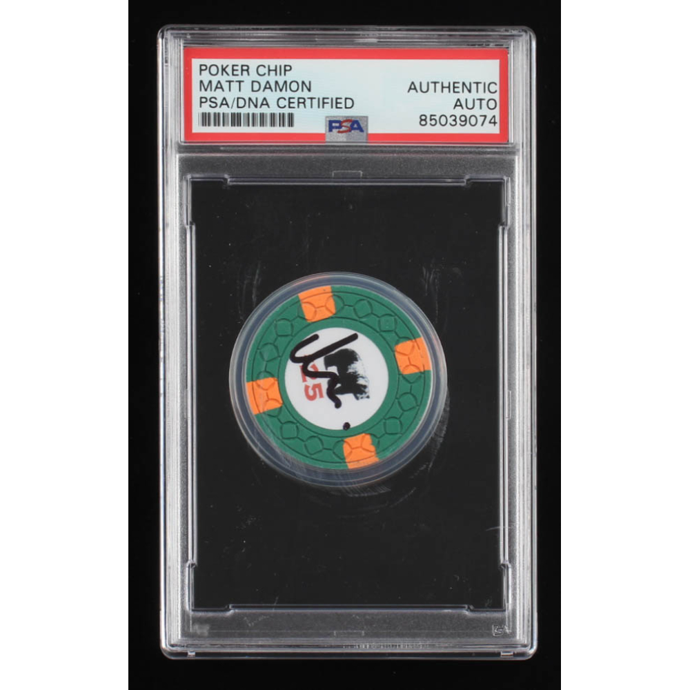 Matt Damon Signed "Ocean's Eleven" Poker Chip (PSA) | Pristine Auction