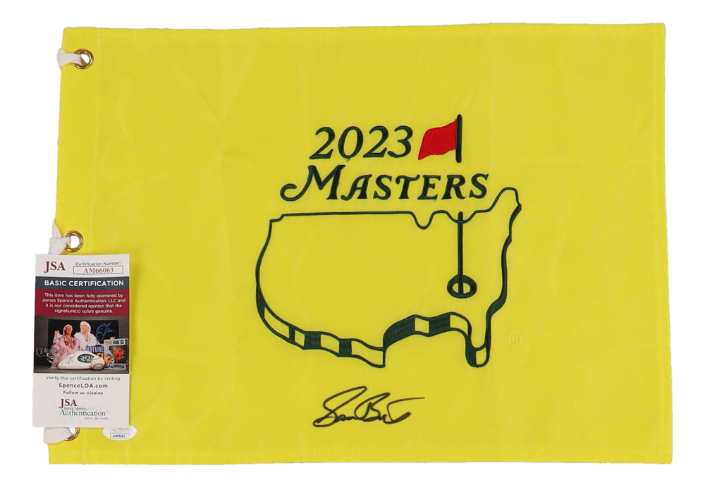 Sam Bennett Signed 2023 Masters Tournament Golf Pin Flag (JSA ...