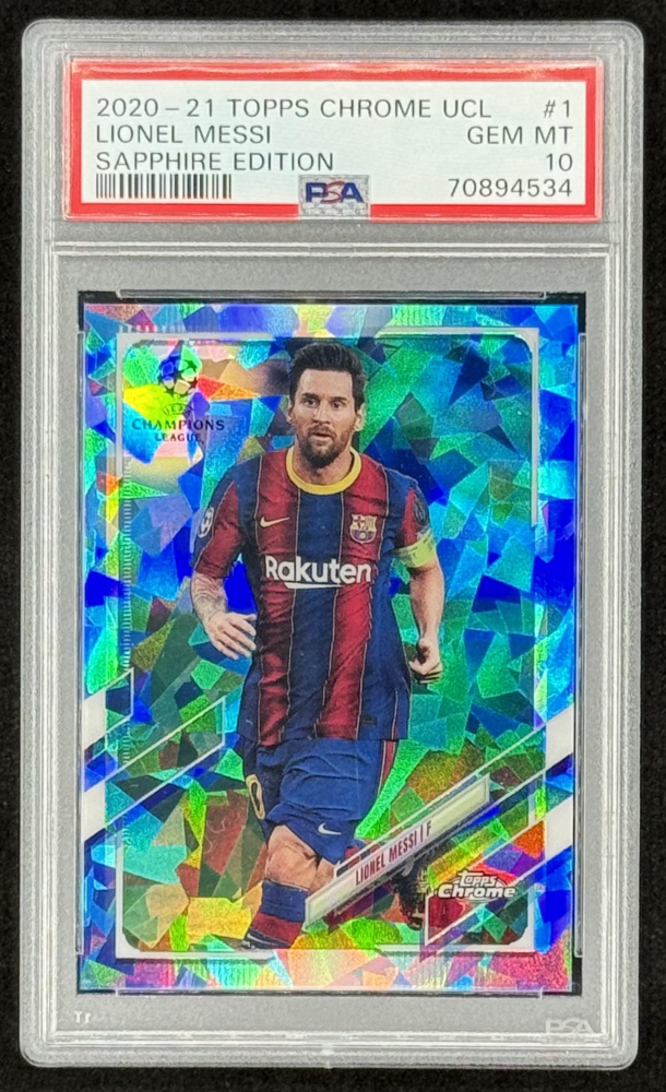 Lionel Messi 2020-21 Topps Chrome Sapphire UEFA Champions League #1 ...
