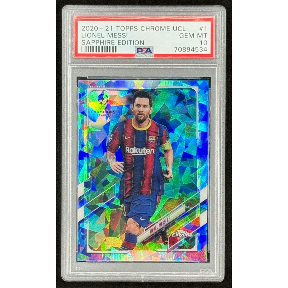 Lionel Messi 2020-21 Topps Chrome Sapphire UEFA Champions League #1 ...
