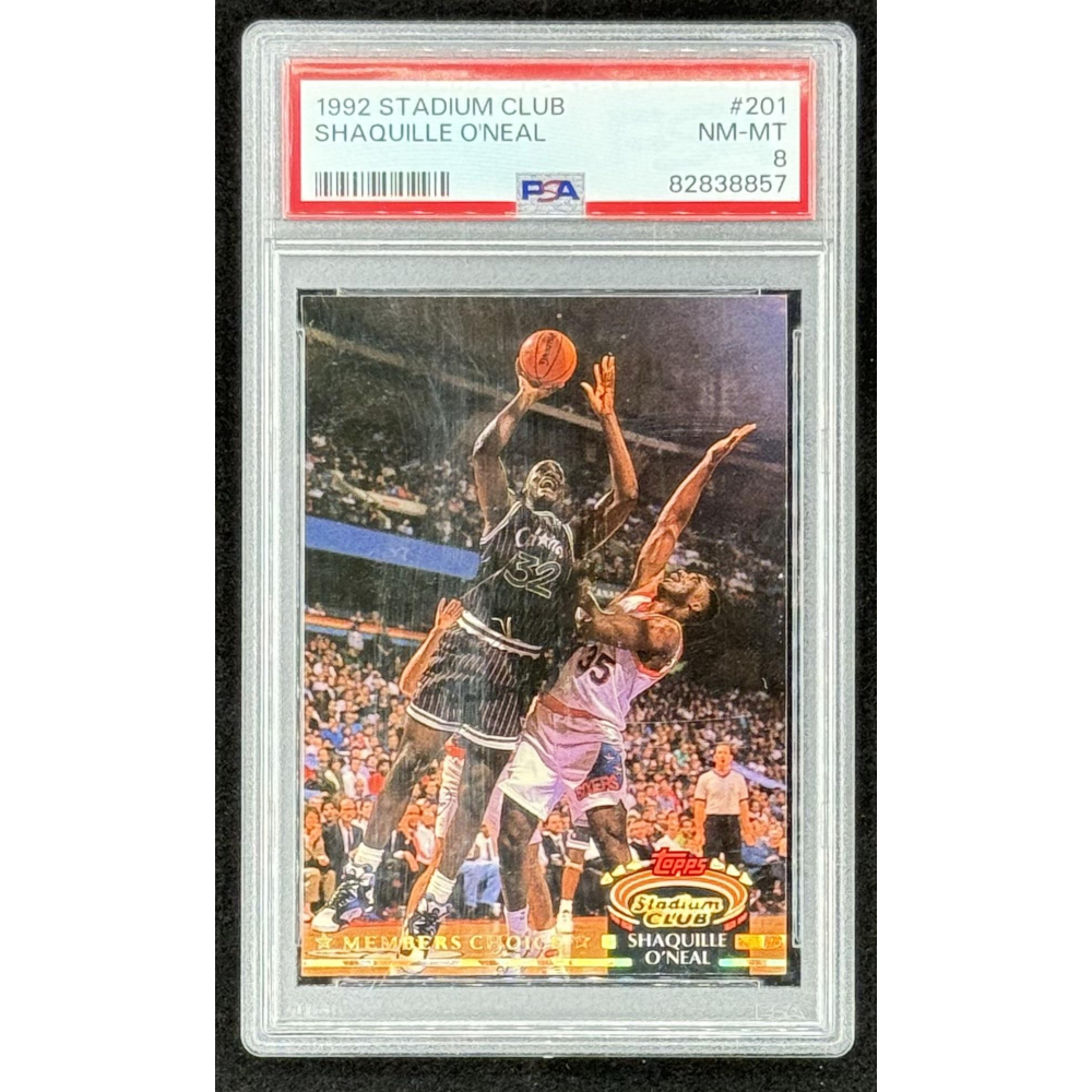 Shaquille O'Neal 1992-93 Stadium Club #201 MC RC (PSA 8) | Pristine Auction