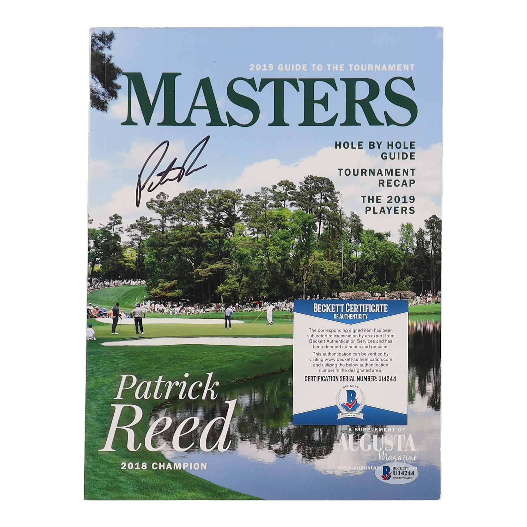 Patrick Reed Signed 2019 Masters Tournament Guide (Beckett) | Pristine ...