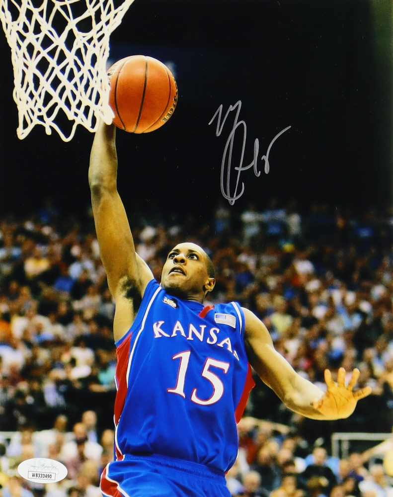 Mario Chalmers Signed Kansas Jayhawks 8x10 Photo (JSA) | Pristine Auction