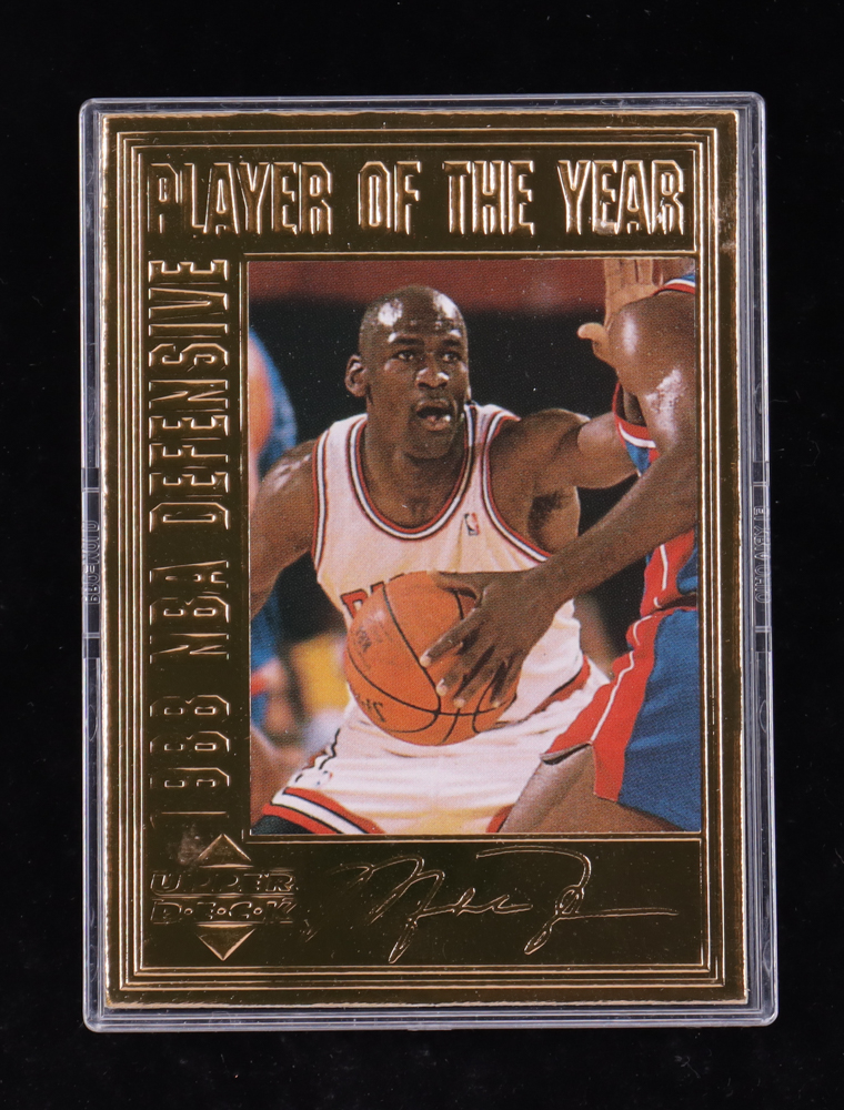 Michael Jordan 1996 Upper Deck 1988 DPOY 22Kt Gold Card #/10,000 ...