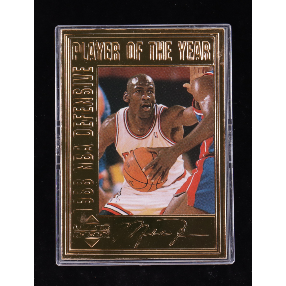 Michael Jordan 1996 Upper Deck 1988 DPOY 22Kt Gold Card #/10,000 ...
