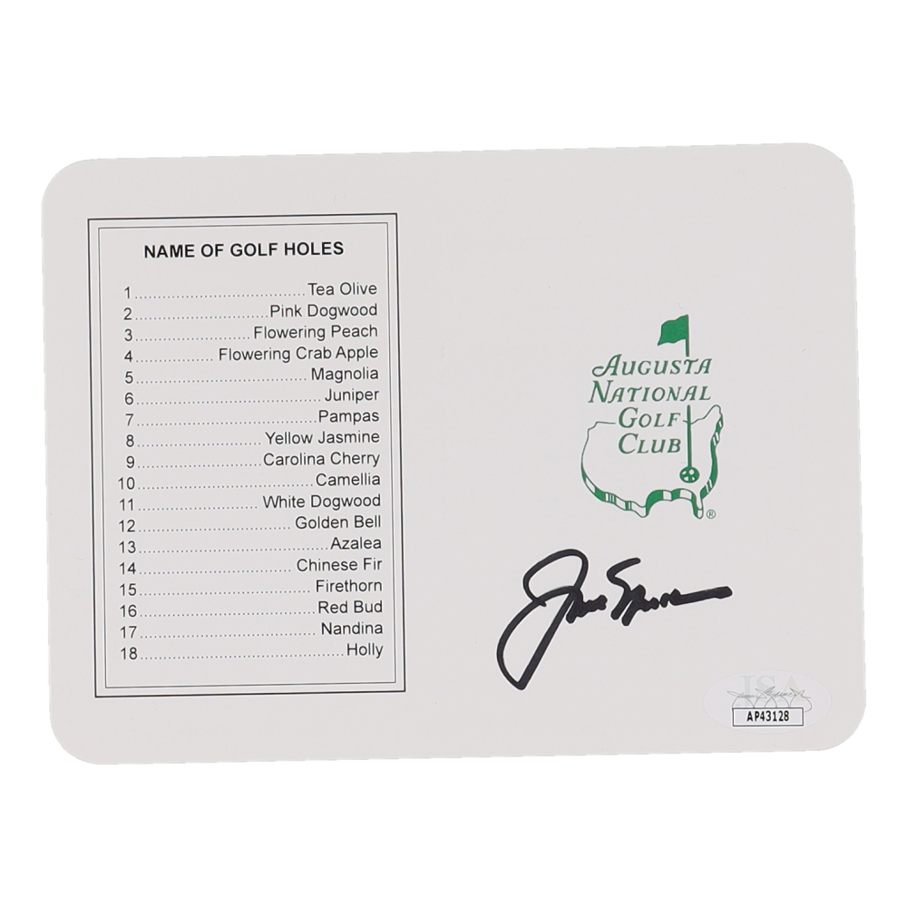 Jack Nicklaus Signed Masters Tournament Scorecard (JSA) | Pristine Auction