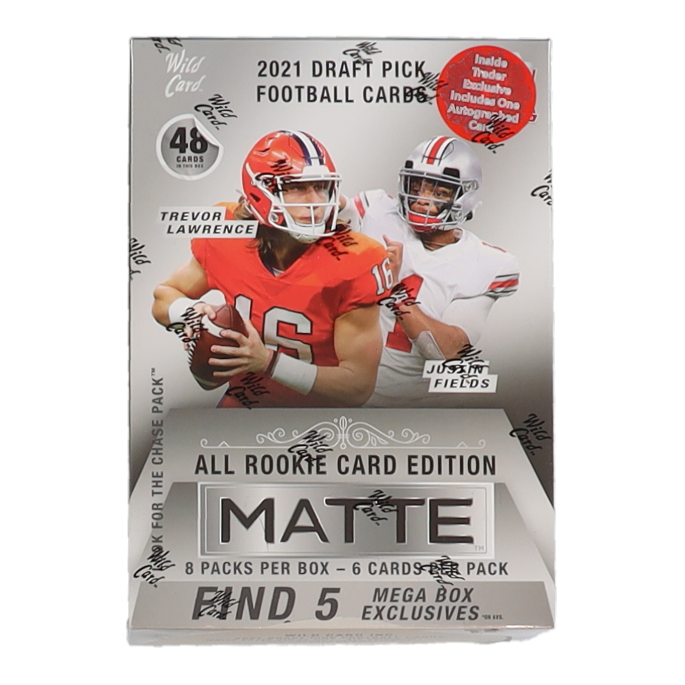 2021 Wild Card Football Silver Matte Mega Box with (8) Packs | Pristine ...