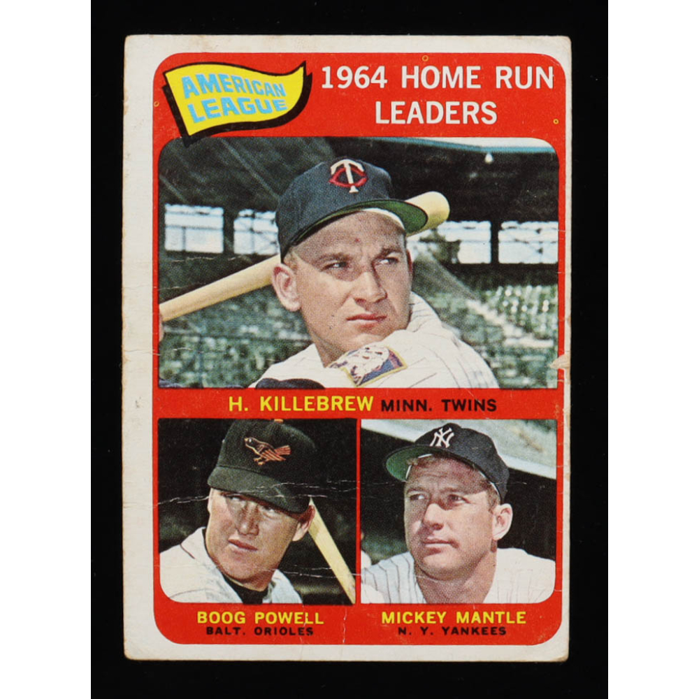 Harmon Killebrew / Mickey Mantle / Boog Powell 1965 Topps #3 / AL Home ...