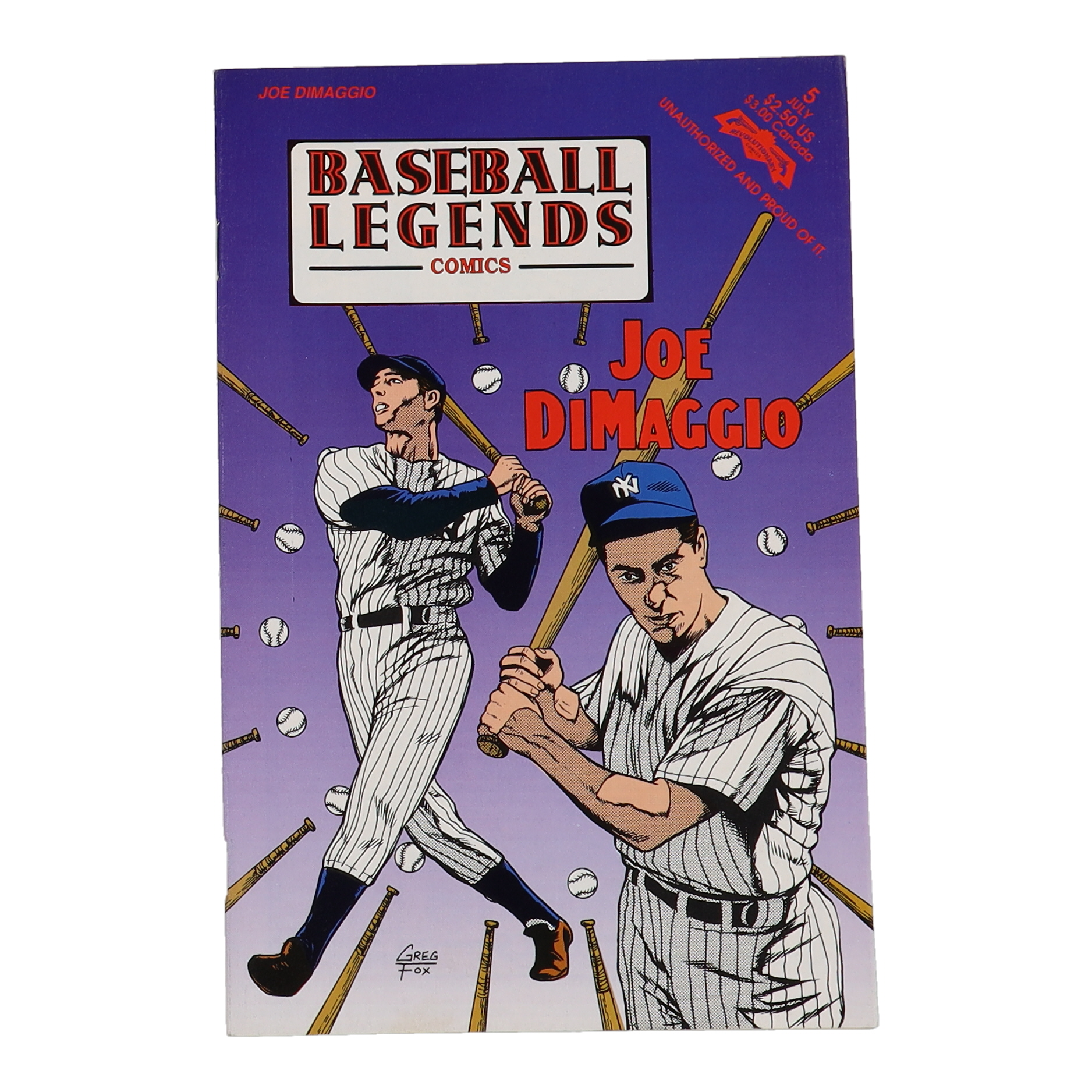 1992 "Joe DiMaggio" Issue #5 Baseball Legends Comic Book | Pristine Auction
