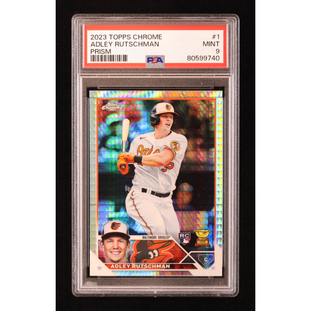 Adley Rutschman 2023 Topps Chrome Prism Refractors #1 RC (PSA 9 ...