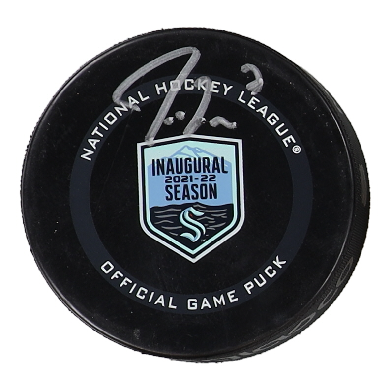 Jordan Eberle Signed Seattle Kraken Inaugural Season Logo Official ...