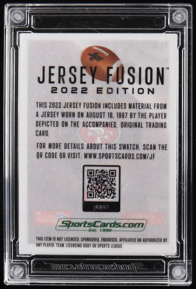 Jerry Rice 2022 Jersey Fusion Game Used Swatch #JR897 | Pristine Auction