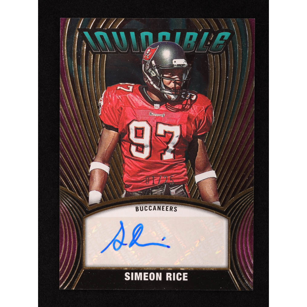 Simeon Rice 2022 Panini Chronicles Invincible Autographs Purple #18 #01 ...