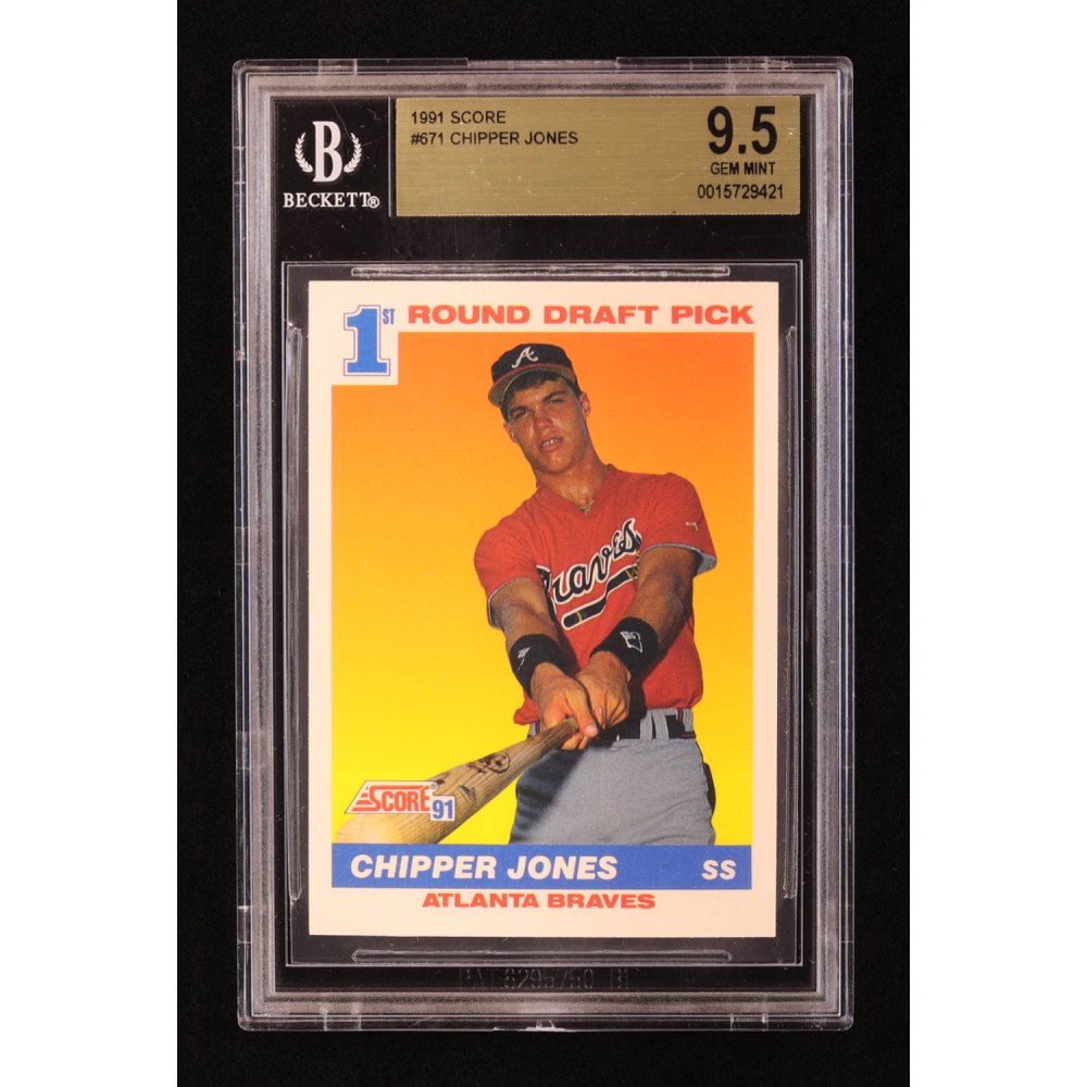 Chipper Jones 1991 Score #671 RC (BGS 9.5) | Pristine Auction