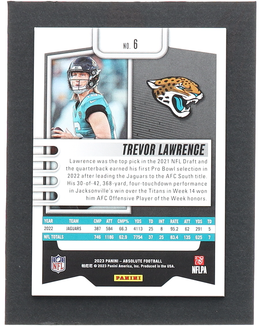 Trevor Lawrence 2023 Absolute Spectrum Blue #6 #19/50 | Pristine Auction