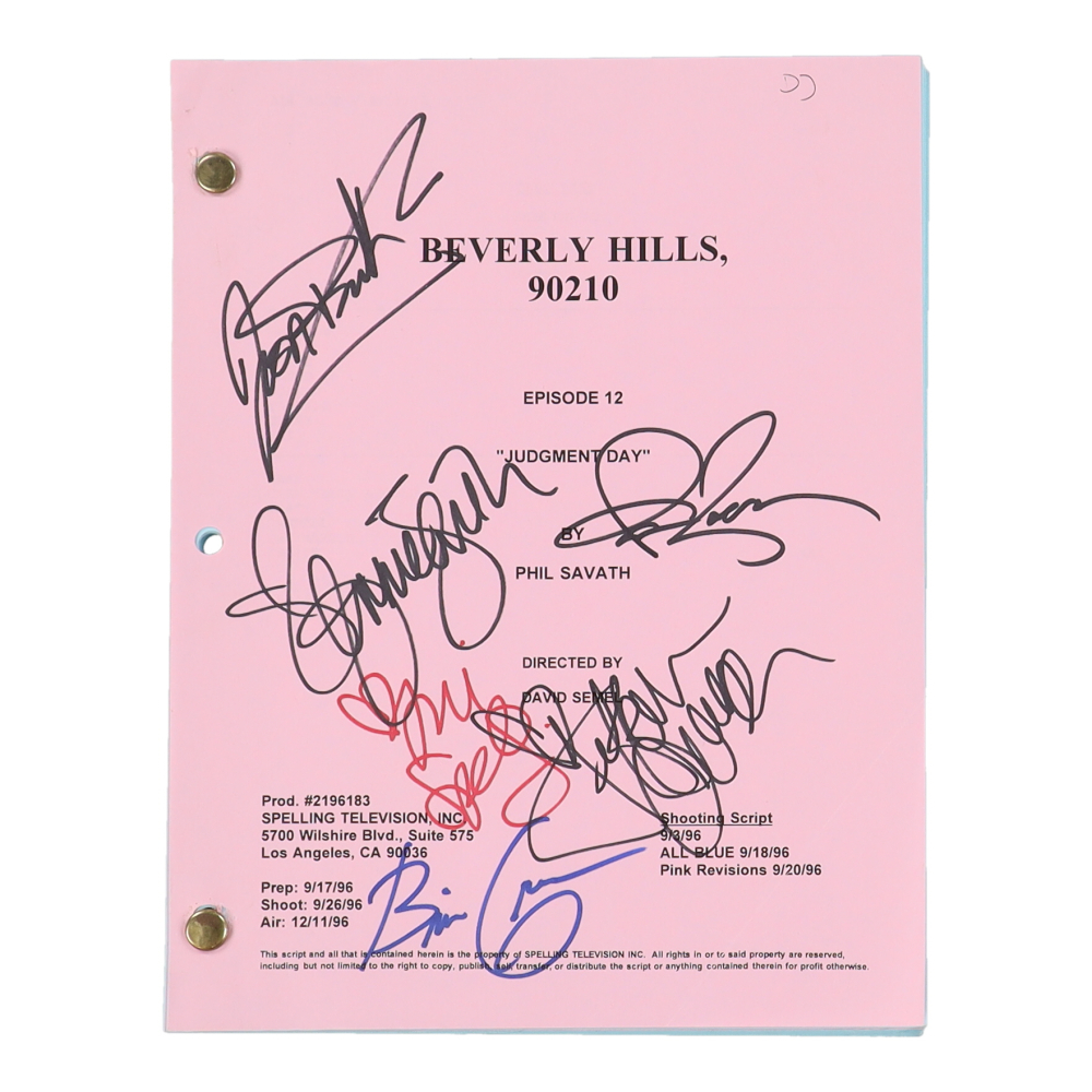 "Beverly Hills, 90210" 8x11 Script Signed By (6) With Jason Priestley ...
