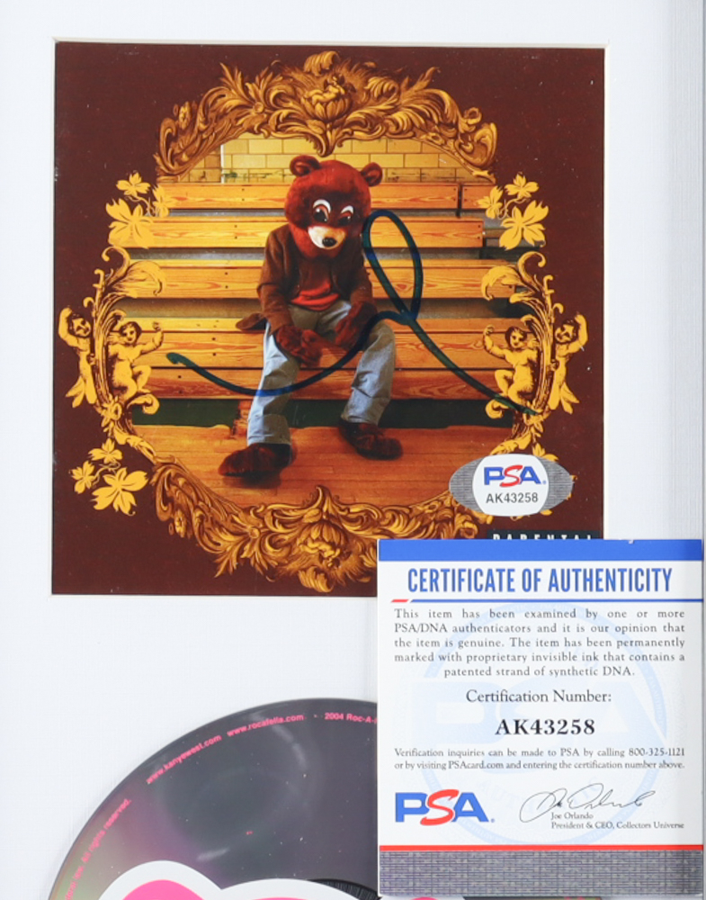 Kanye West Signed Custom Framed "College Dropout" CD Insert Display ...