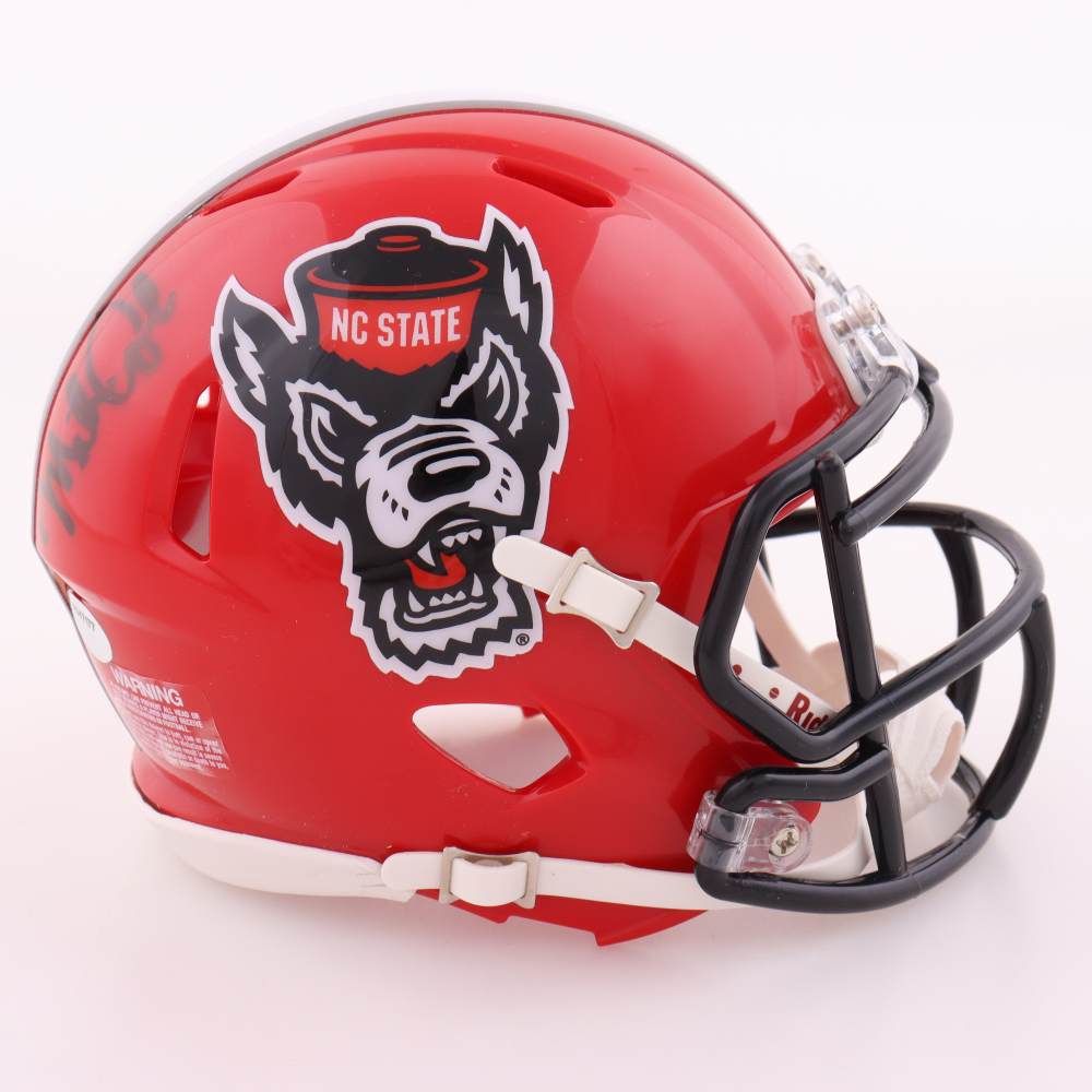 Mike Quick Signed NC State Wolfpack Speed Mini Helmet (Schwartz ...